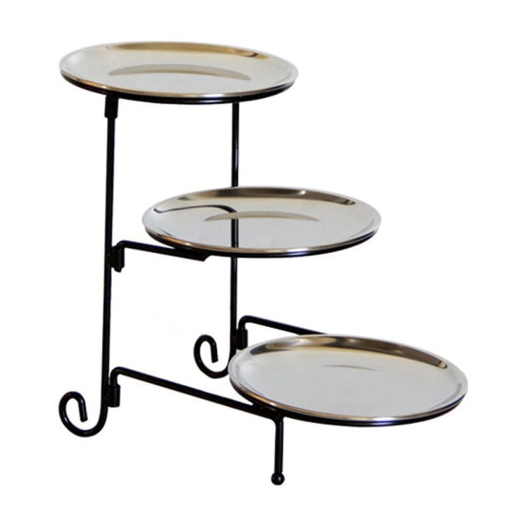 Cake Display Tray Detachable Dessert Presentation Rack Metal 3 Tiers ...
