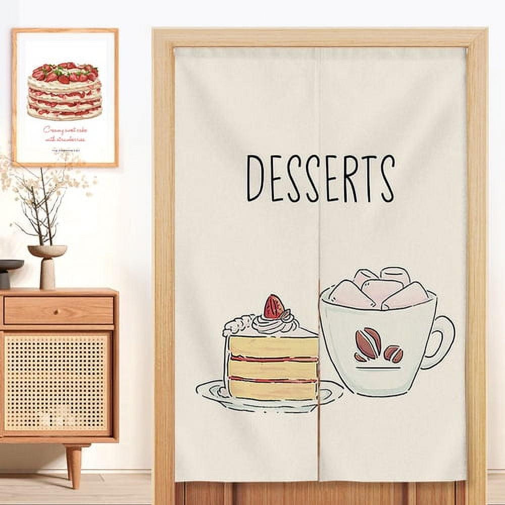 Cake Door Curtains Baking Dessert Cafe Restaurant Partition Curtain ...