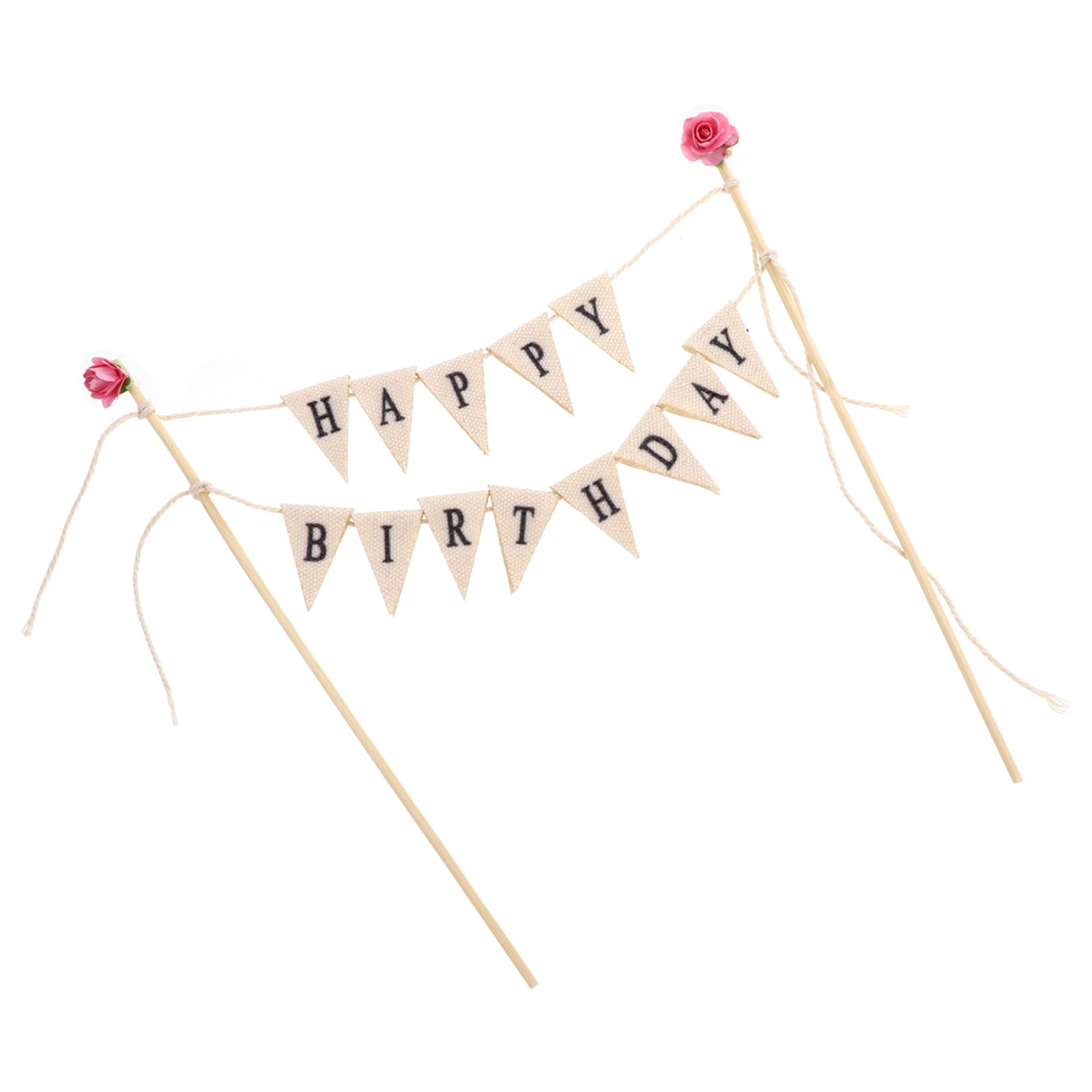 Cake Flags Garland Banner Cake Picks Versatile Cake Topper Happy ...