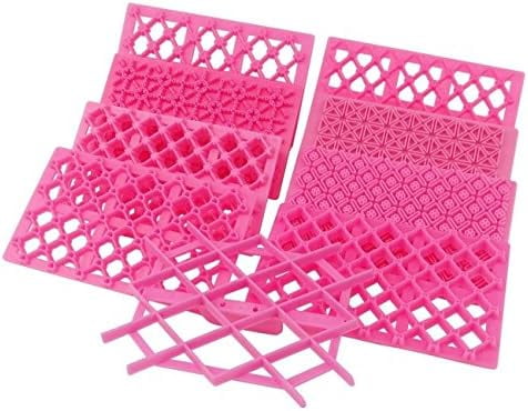 Cake Fondant Embossing Mould,9 Pack Different Patterns Fondant Embosser ...