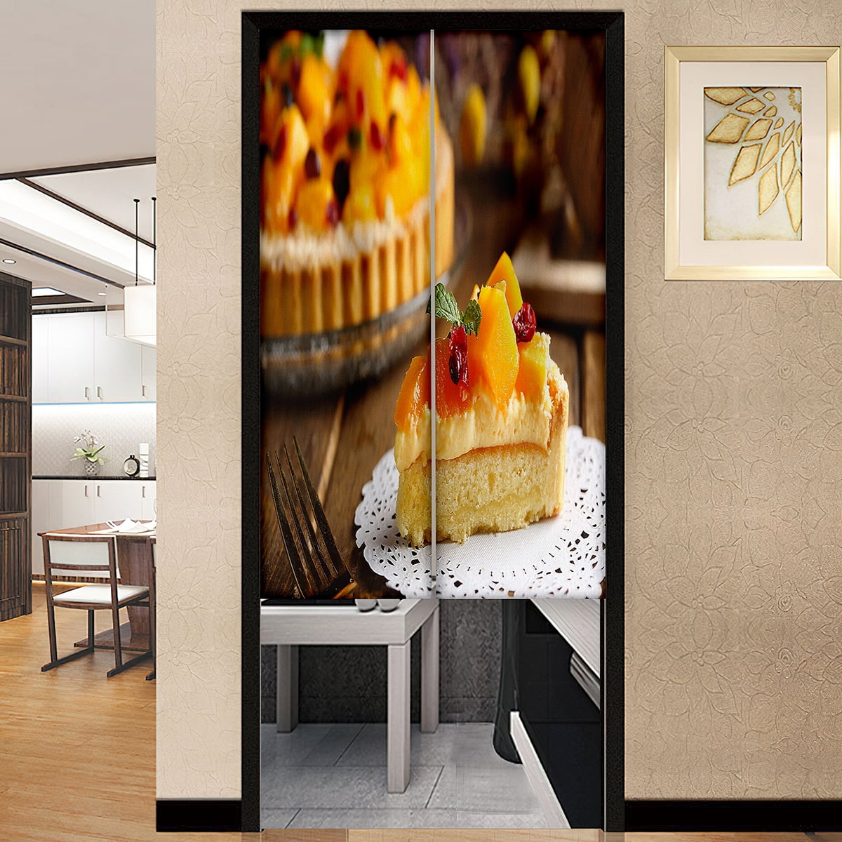 Cake Fruit Food Chocolate Pie Sweet Dessert Door Curtain Doorway ...