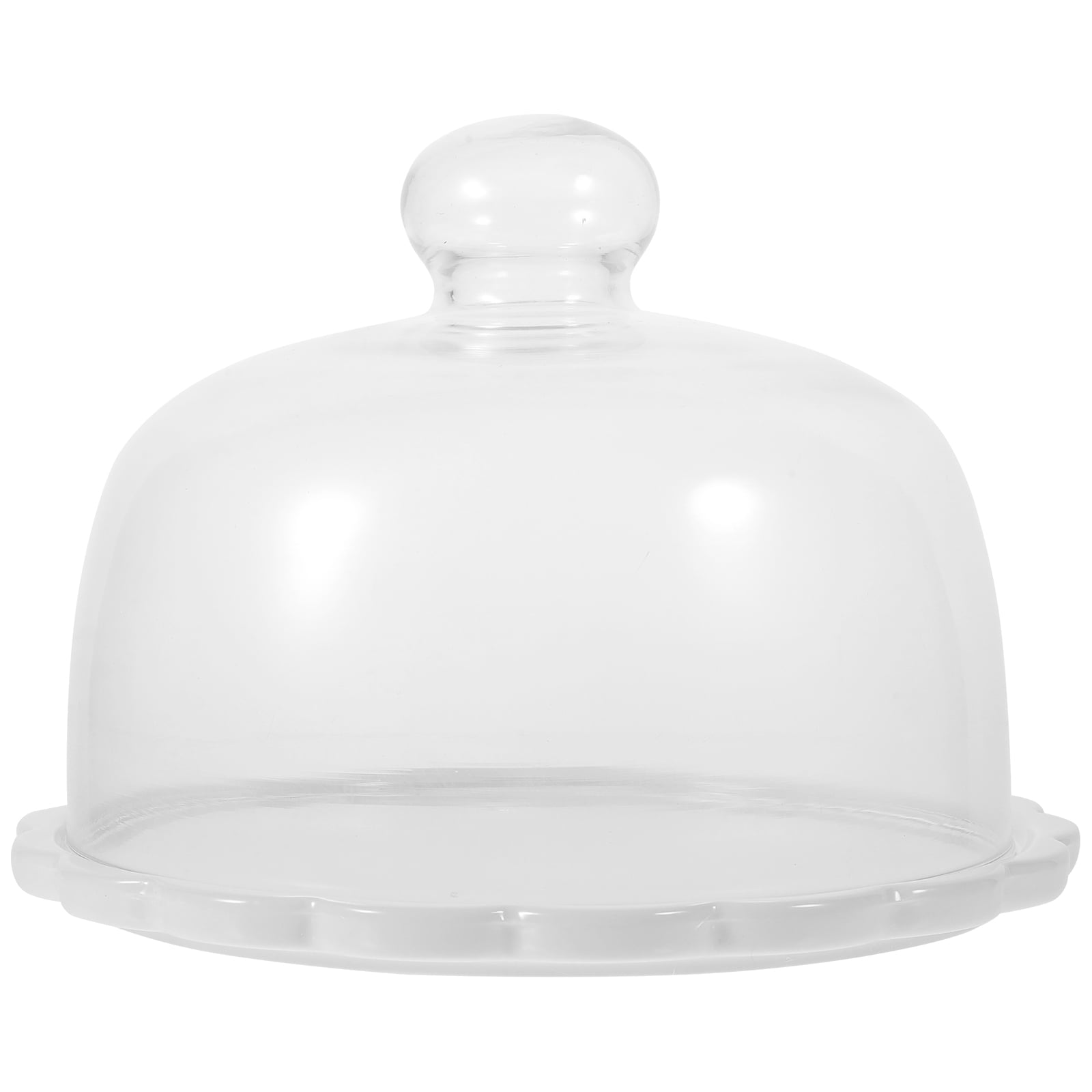 NIAIZEK White Glass Dessert Cover Food Holder for Home Use, Kitchen ...