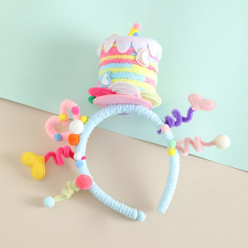 Cake Headband Funny Headband Decoration Birthday Photo Hat Party Twist ...