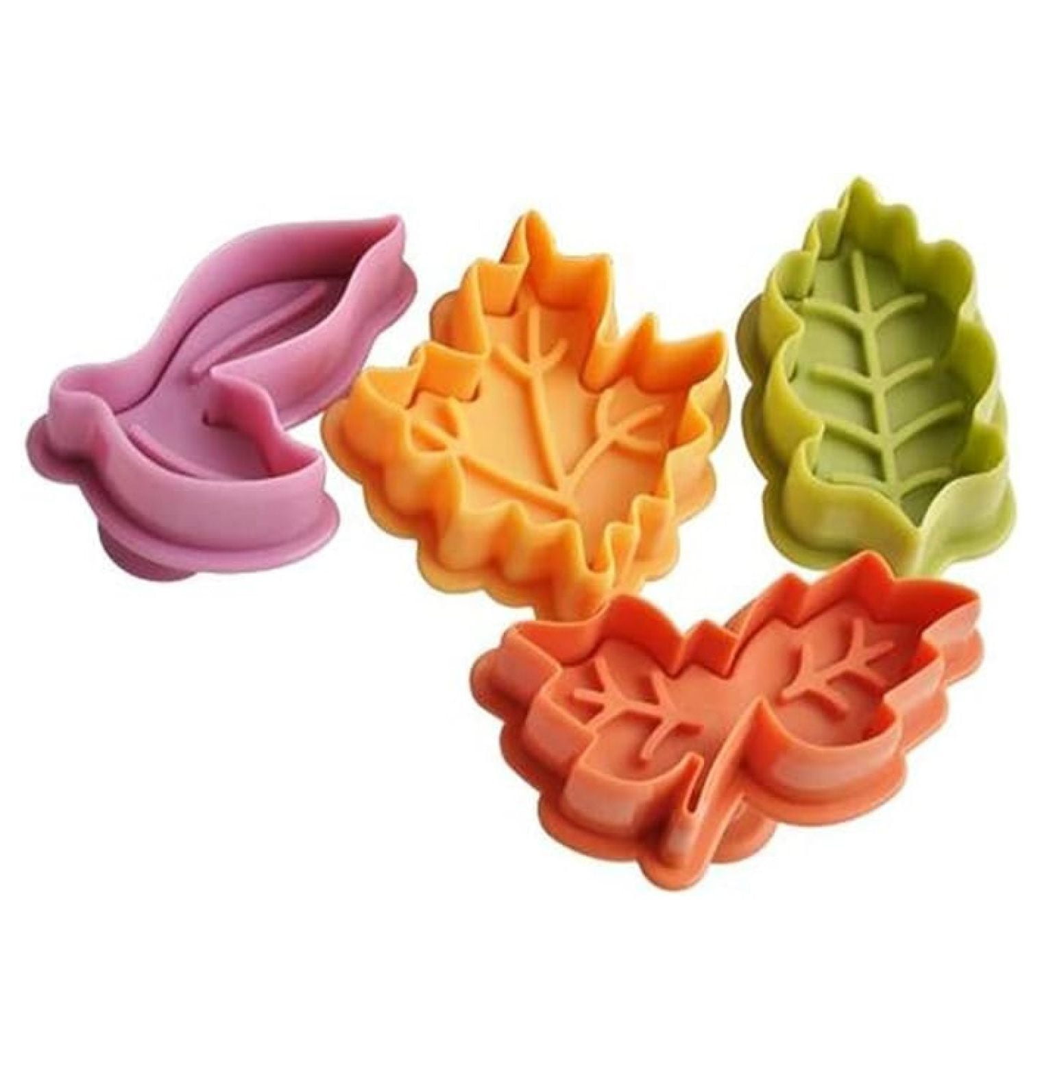 Cake Leaves Cookie Cutter Baking Mold, Pie Crust Cutters, Set of 4 ...