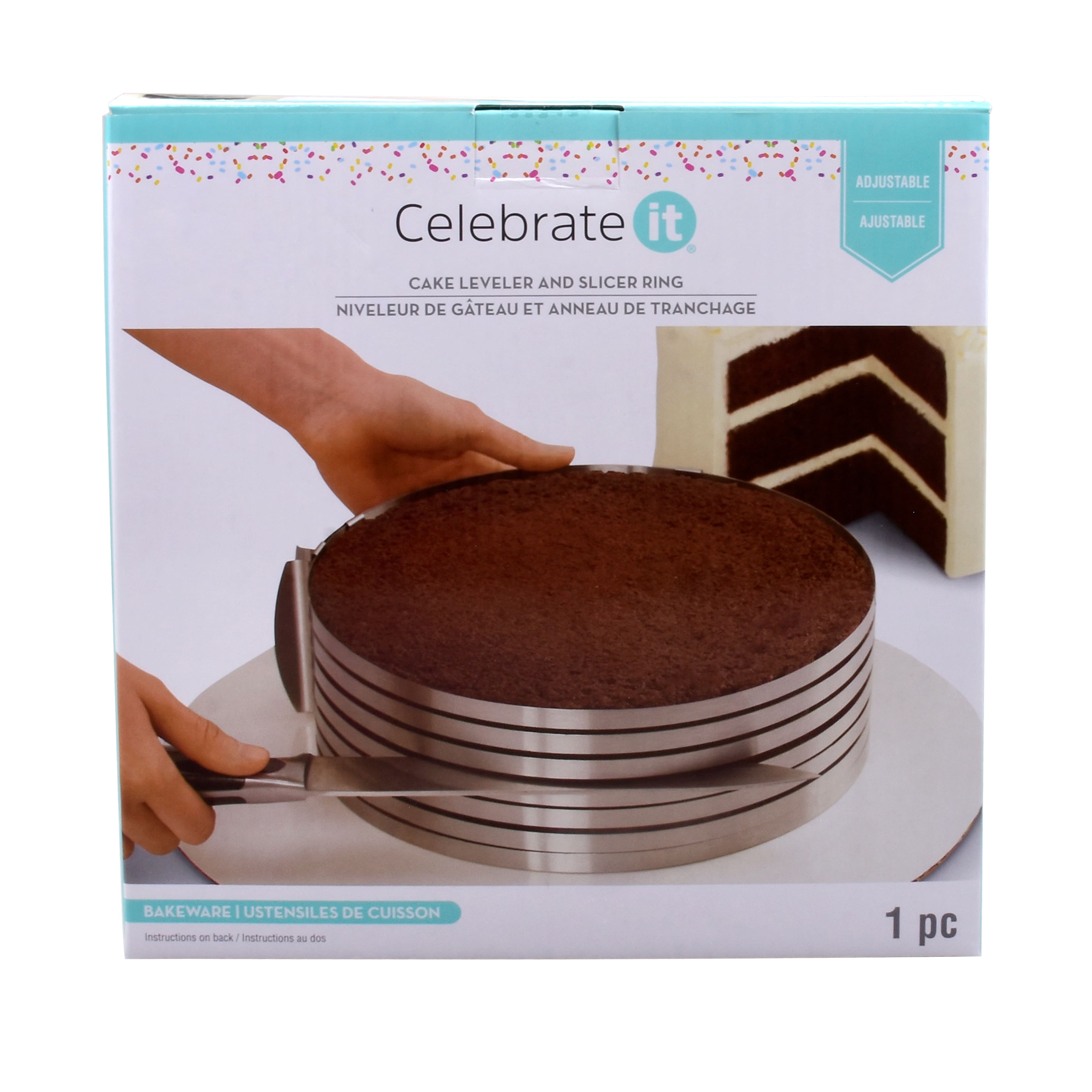 Cake Leveler & Slicing Ring by Celebrate It™ Stainless Steel - Walmart.com