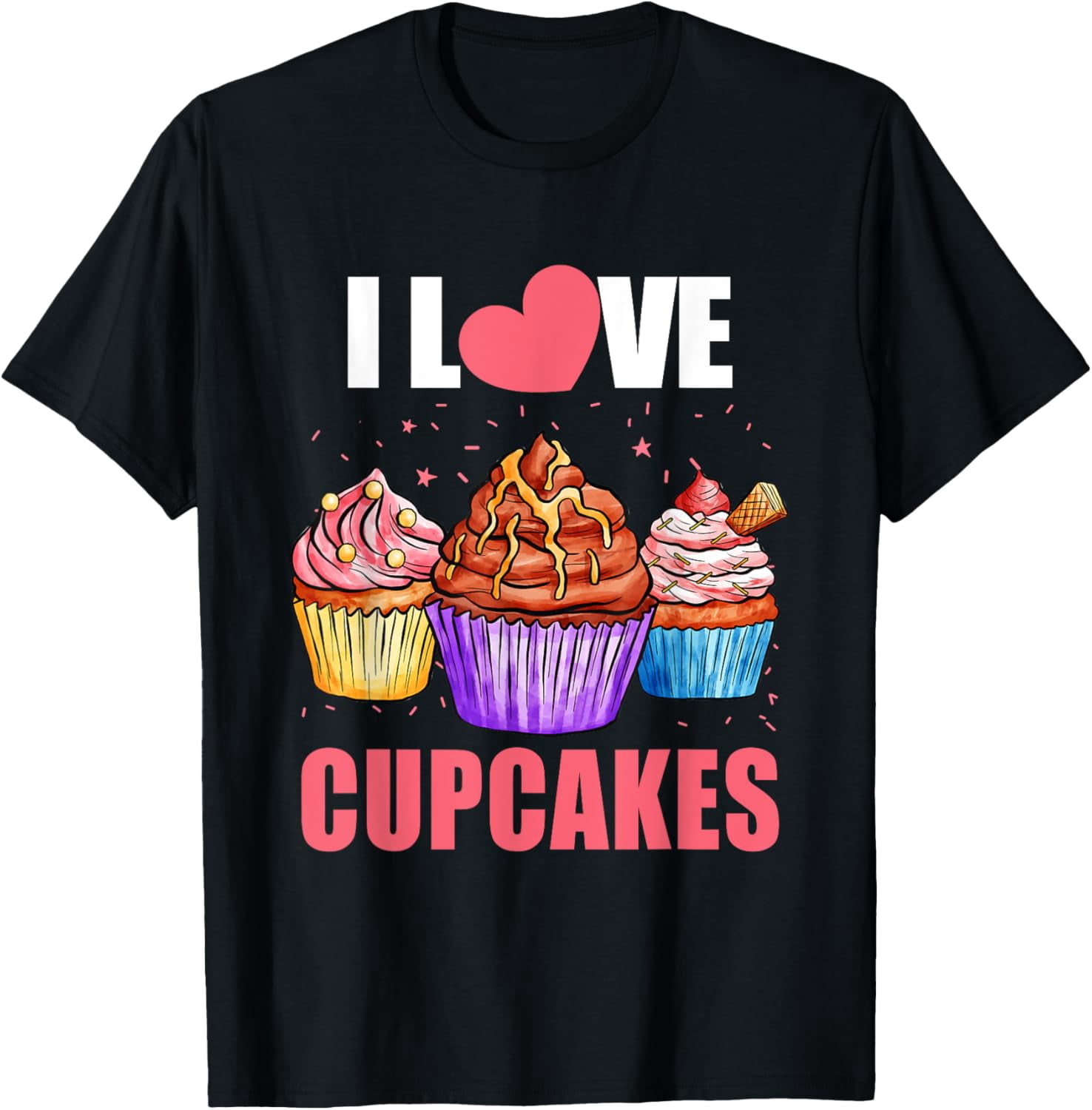 Cake Lover T-ShirtI Love Cupcakes I Heart Cupcake Piece SweetMen's and ...