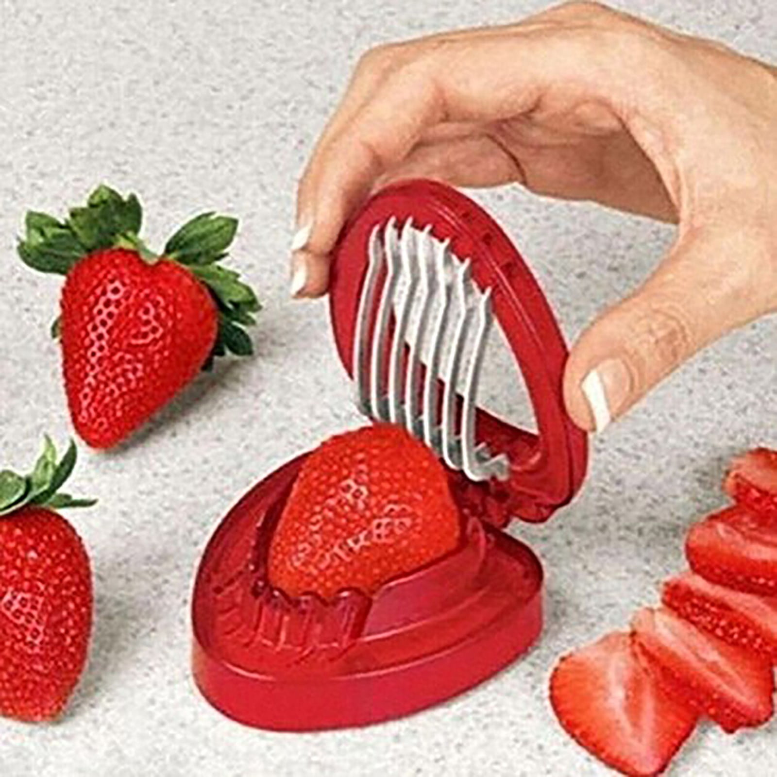 Cake Making Strawberry Slicer DIY Equal Cutting Stainless Sharp Tool ...