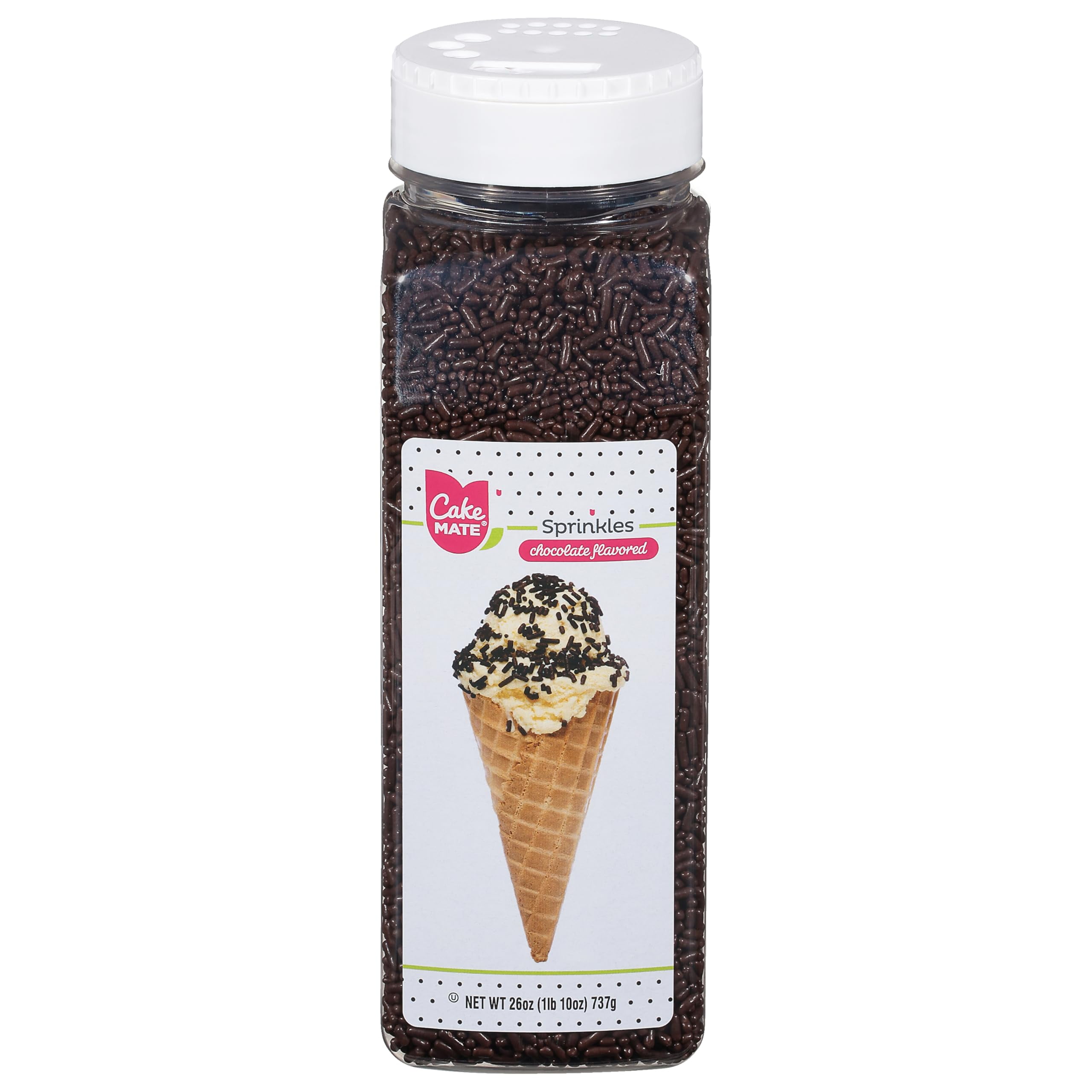 Cake Mate Chocolate Dessert BDF32 Sprinkles, Easy Pour Lid - Edible ...