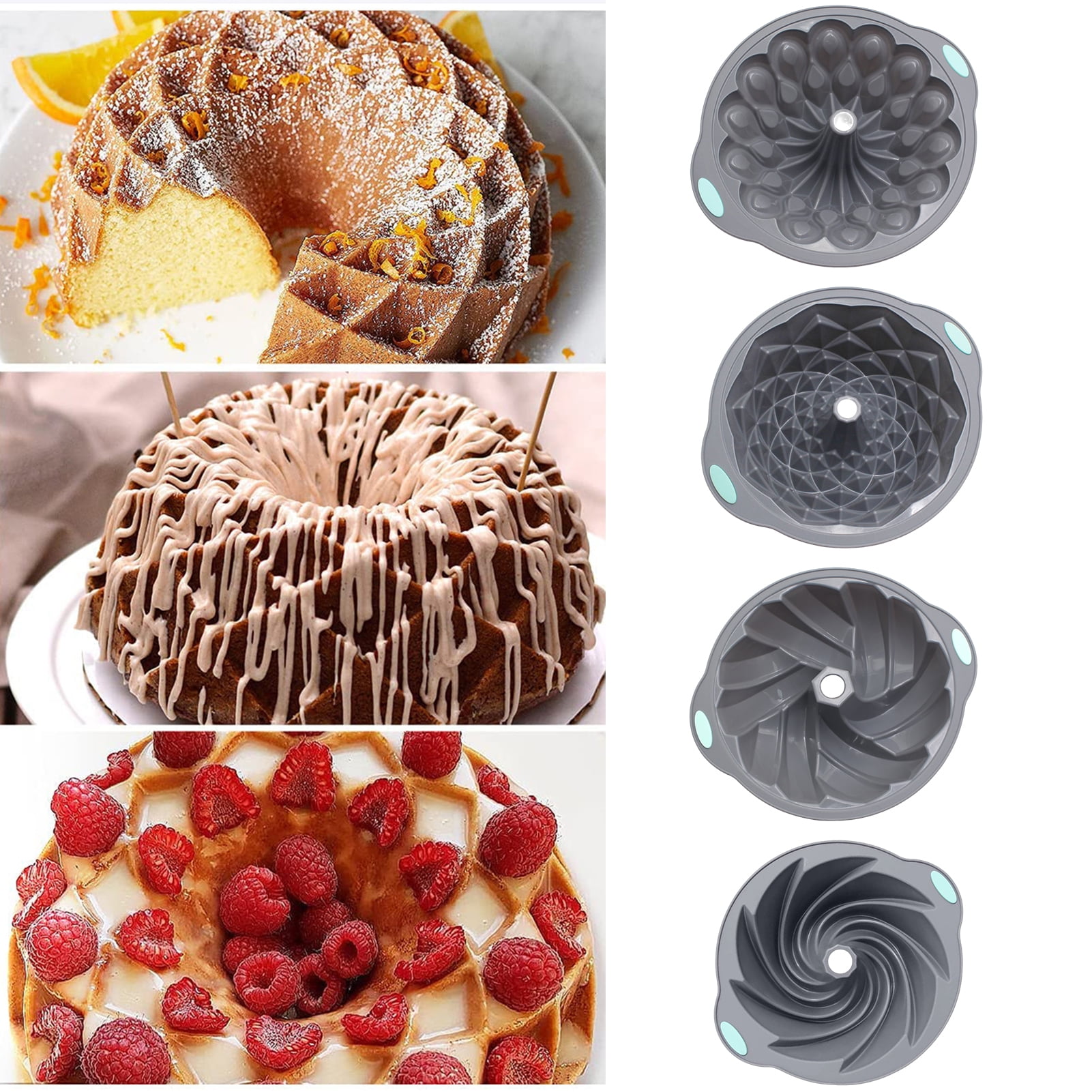 Cake Mold Fluted Bird Nest Crown Shape Non-sticky High Temperature ...