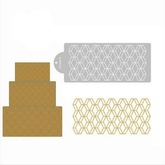 Cake Mould,DIY Valentine's Day Retro Hollow Spray Flower Template Cake ...