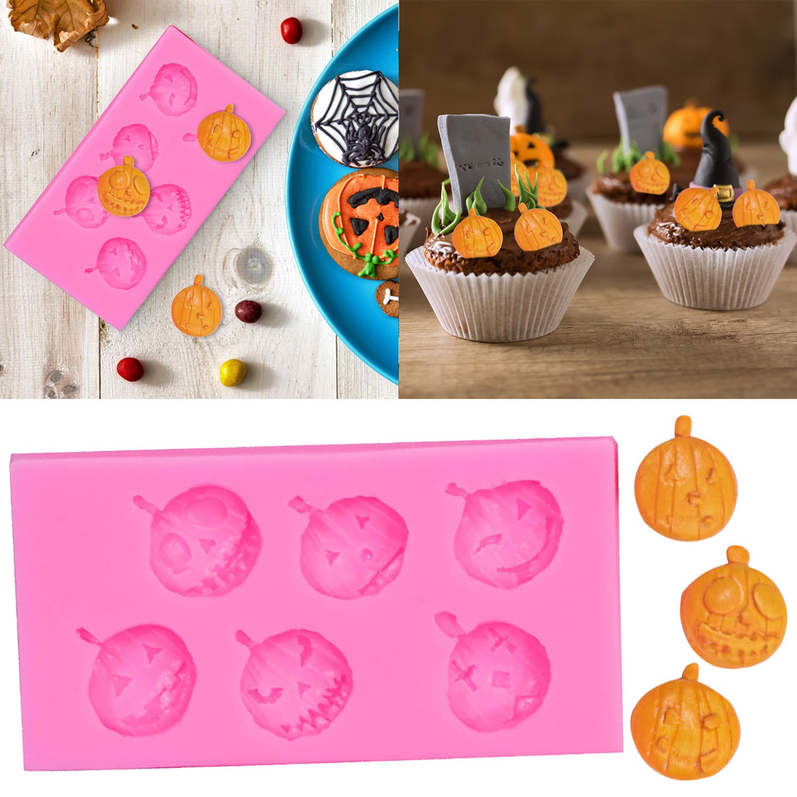 Cake Mould Dessert Molds Halloween Silicone Tools，Halloween Emojis ...