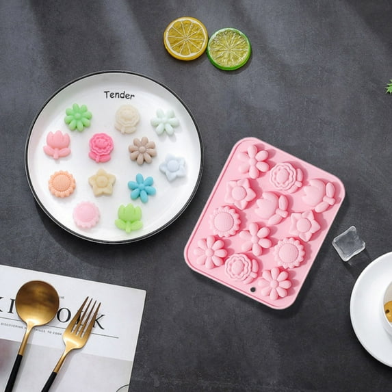 Cake Mould,Flowers Silicone Mould Fondant Cake Chocolate Cookie ...