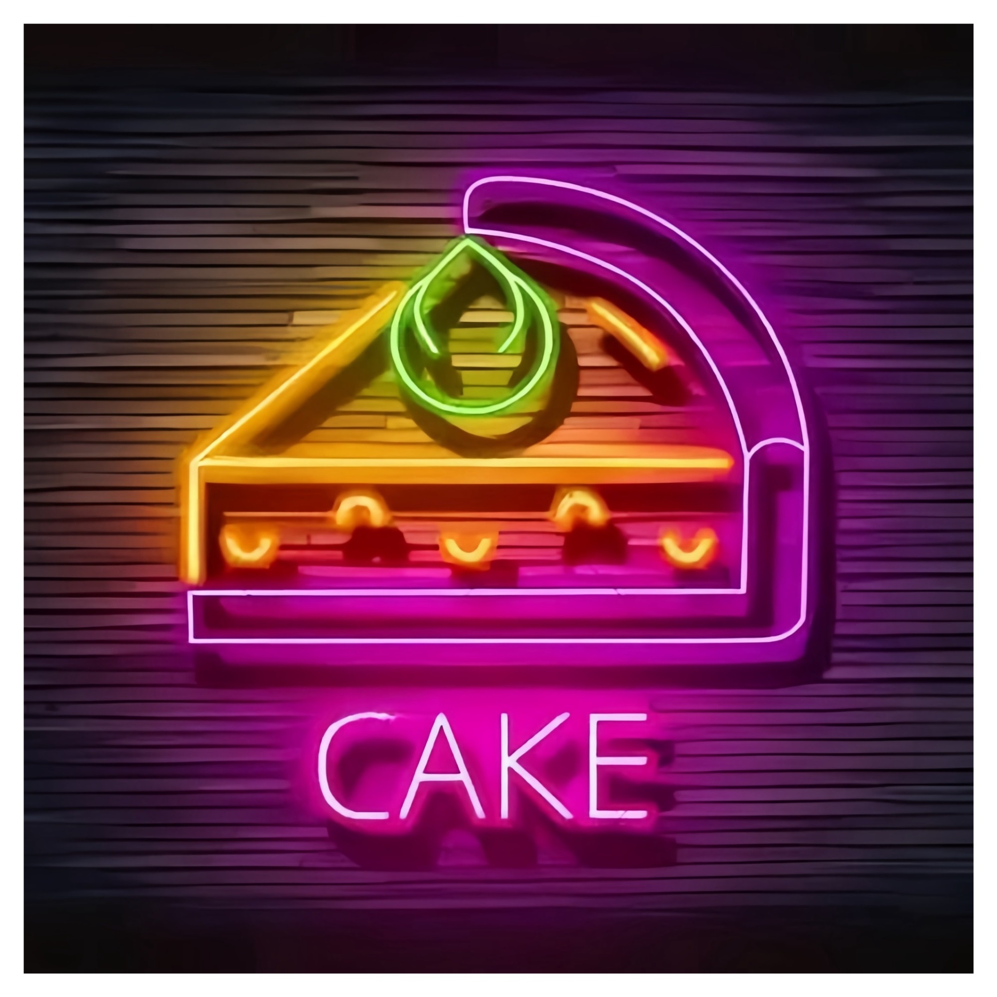 Cake Neon Sign USB Powered Adjustable Brightness Cupcake Neon Lights ...