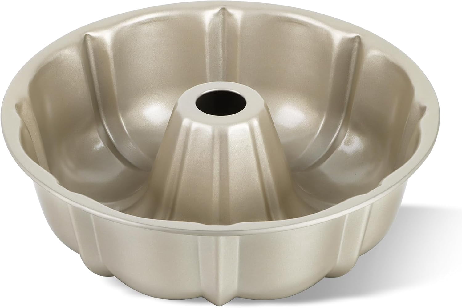 Cake Pan, 10 Inch Nonstick Round Fluted Tube Cake Baking Pan, 10 Cups ...