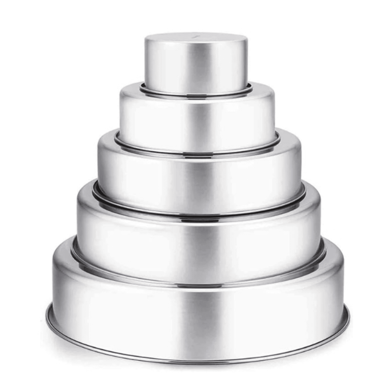 Cake Pan, 4’’ - 6’’ - 8’’ - 9½’’ - 11’’, Stainless Steel Round Baking ...