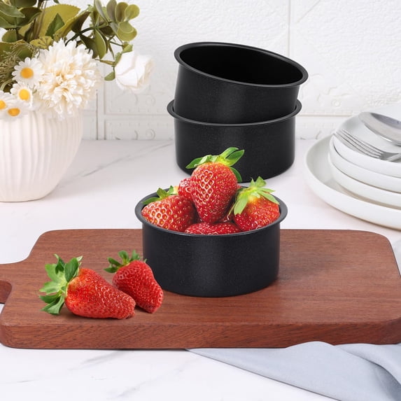 Cake Pan Set of 3, Nonstick Stainless Steel Mini Round Cake Pans, for ...