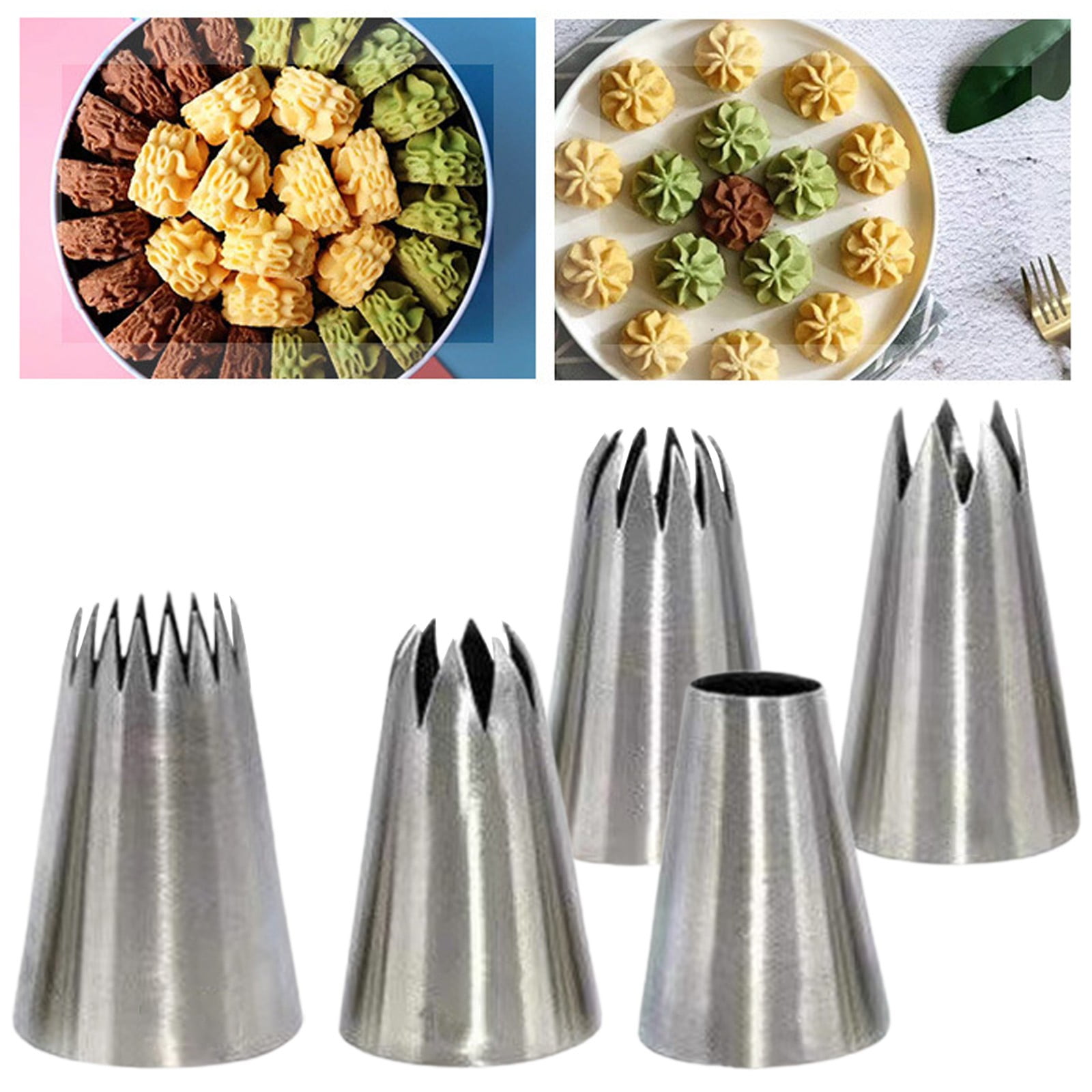 Cake Pans for Baking Large Icing Piping Tips Set 5Pcs Extra Large Icing ...
