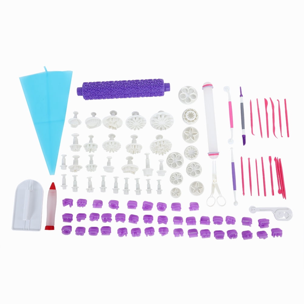 Cake Pastry Decorating Tool Set with Flower Nail Sugar Coating Smoother ...