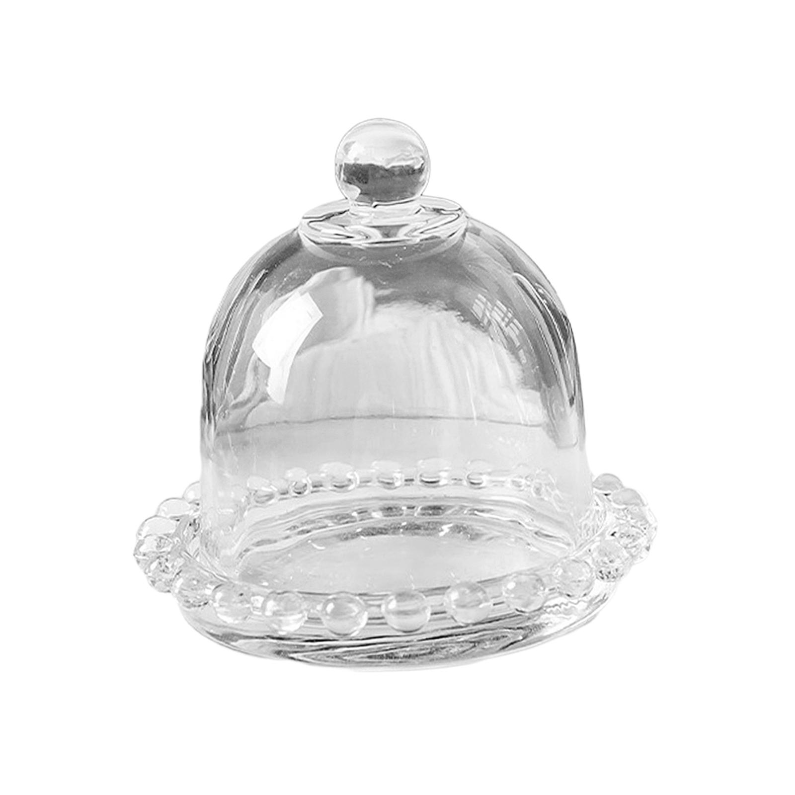 Cake Plate with Glass Cover Glass Cover Serving Tray for Festive Party ...