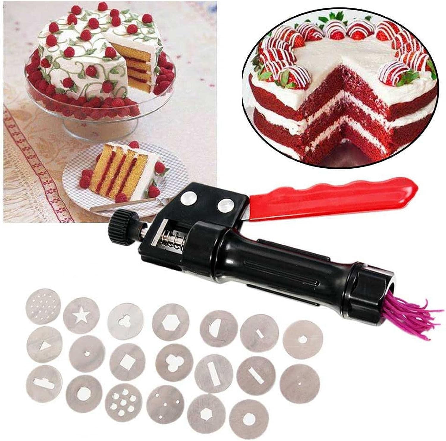 Cake Polymer Clay Extruder Portable DIY Craft Fondant Cake Decorating ...
