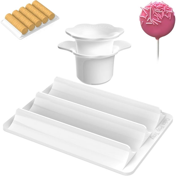 Cake Pop Cutter and Pusher with Tray - Circle Cake Pop Mold Set | Non ...