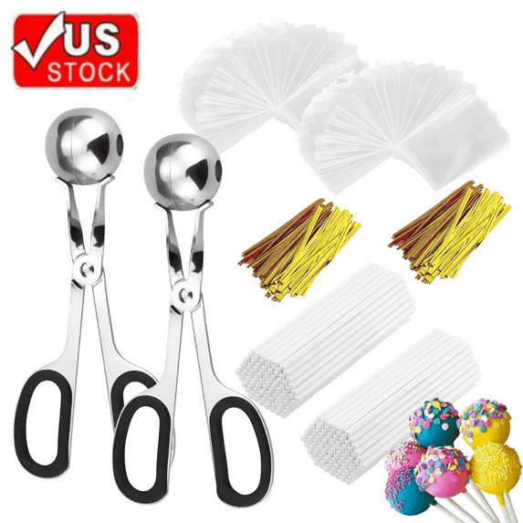 Cake Pop Making Kit, 2-Pack with 200 Sticks, 200 Bags, 200 Ties & 2 ...