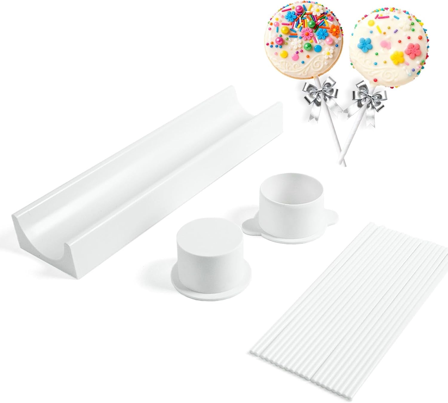 Cake Pop Mold Set with 9 Inch Tray and Sticks, ABS Cake Pop Maker ...