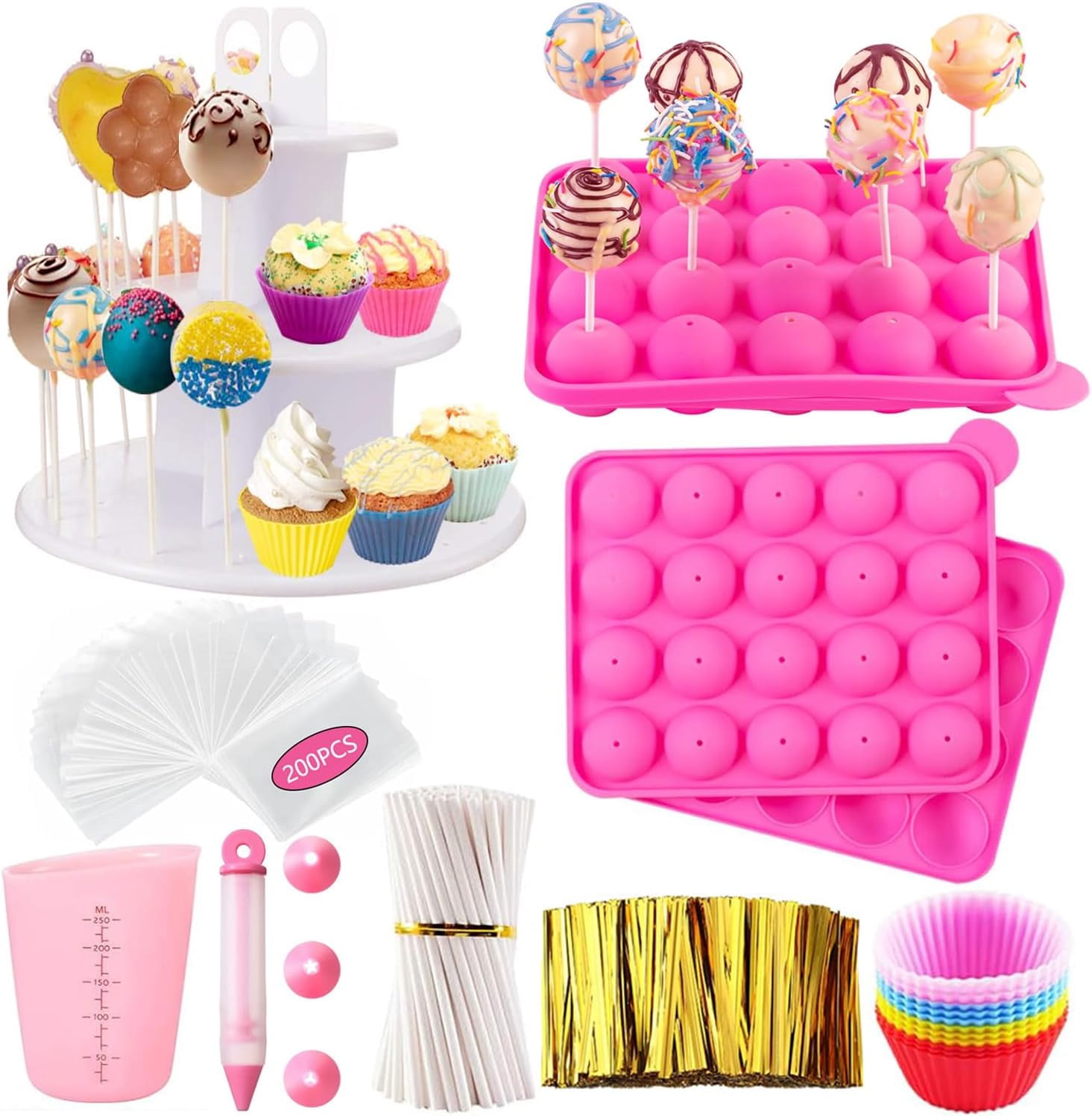 Cake Pop Sticks Bags Decorating Pen 717 PCS Cake Pop Maker Kit ...