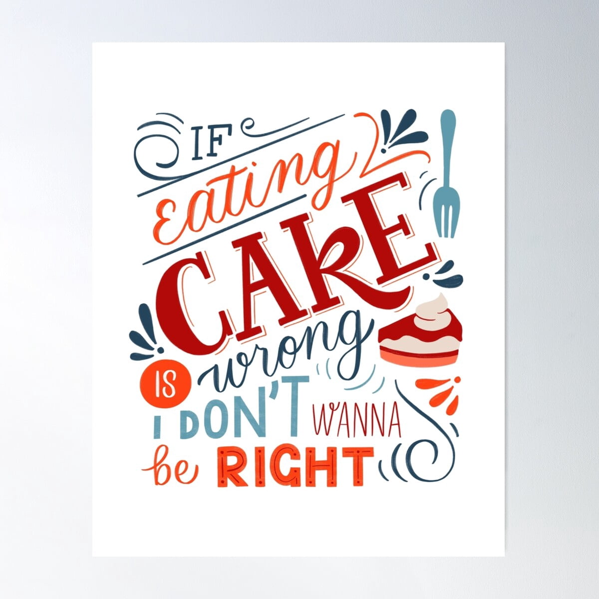 Cake Poster Wall Art, Modern Wall Decor For Living Room Bedroom, 16x24 ...