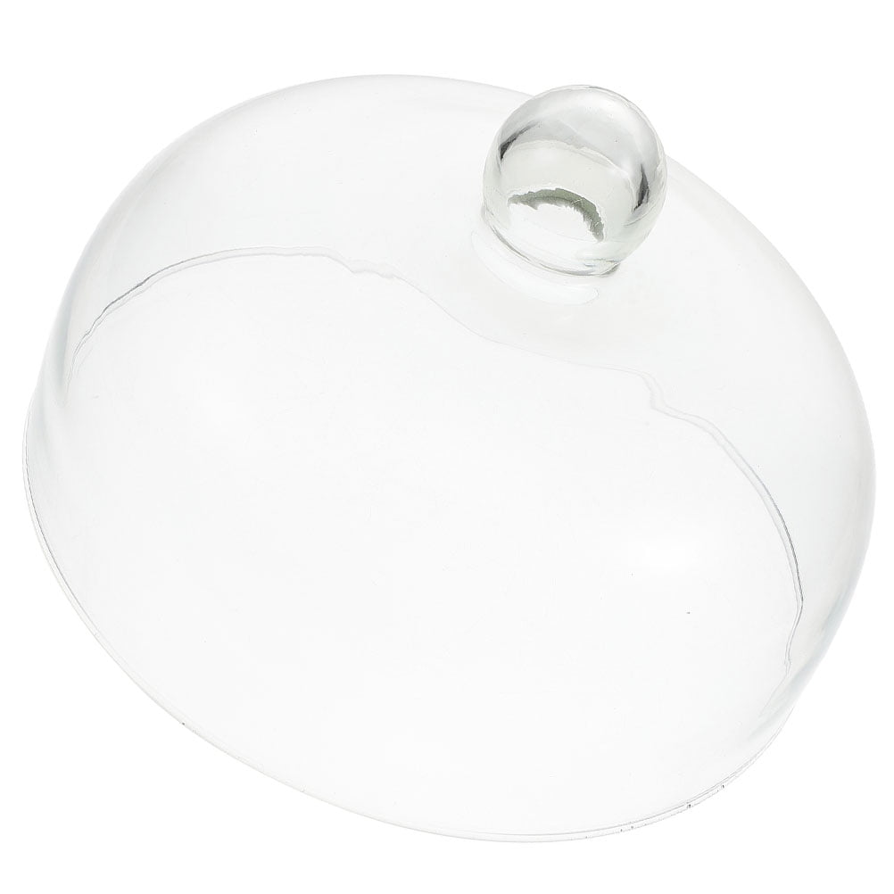 MLINS 1Set Glass Cake Dome Clear Round Arc for Households Caterers ...