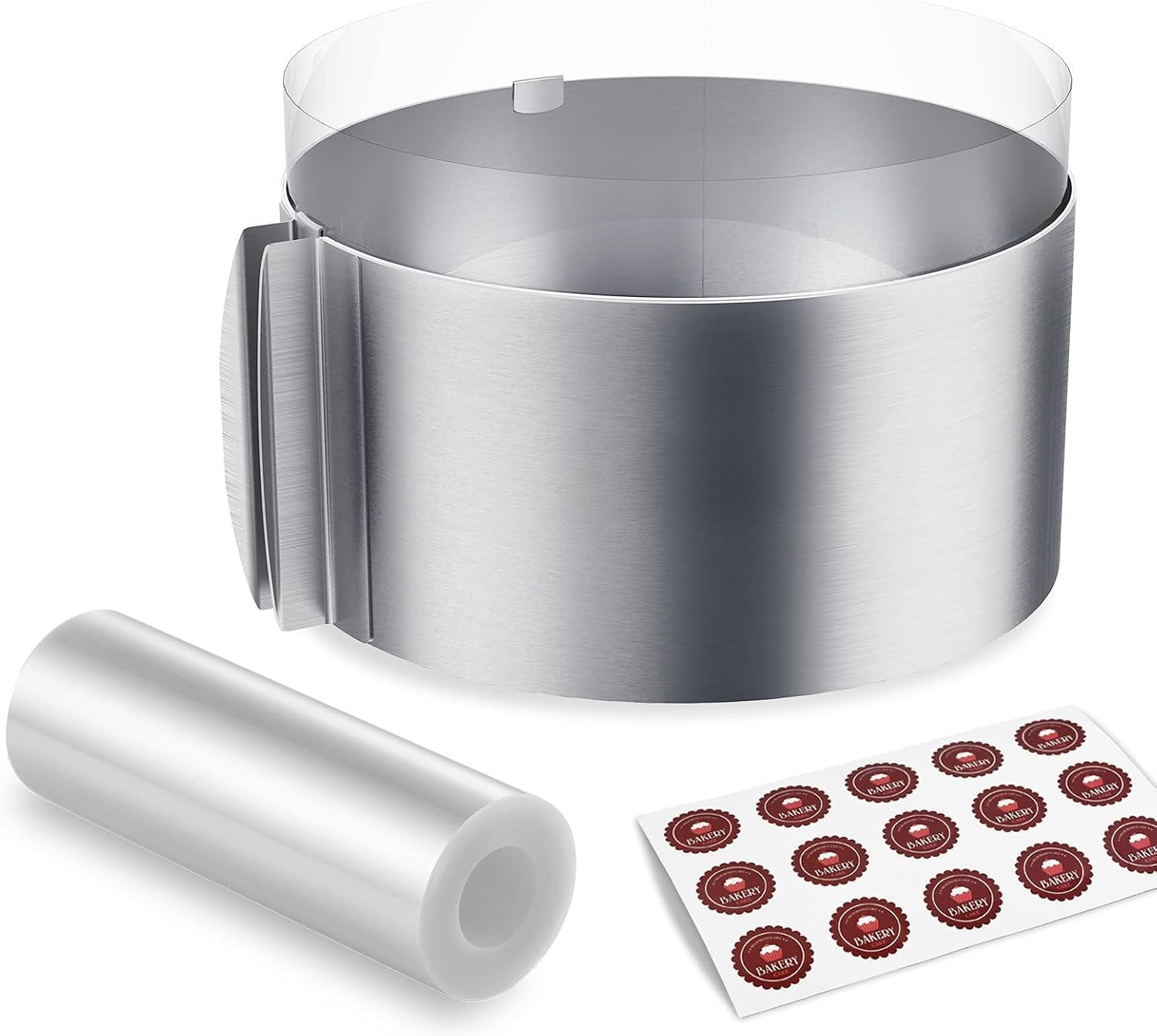 Cake Ring and Cake Set, 6 to 12 Inch Adjustable Cake Mousse Mould Set ...