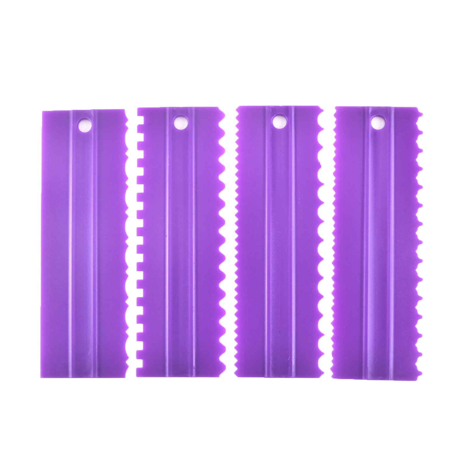 Cake Scraper Polisher Set of 4 Pack Decorating Comb and Icing Smoother ...