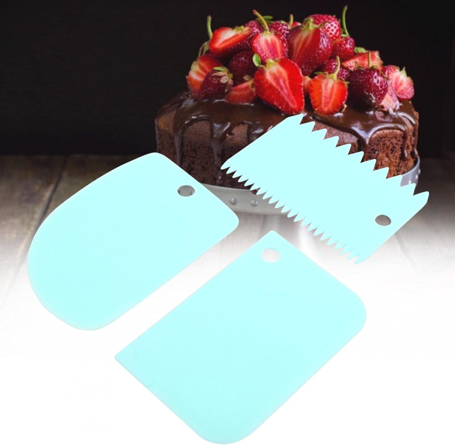 Cake Scraper Set, Lightweight Dough Cutter for Professional Baker(Pink ...