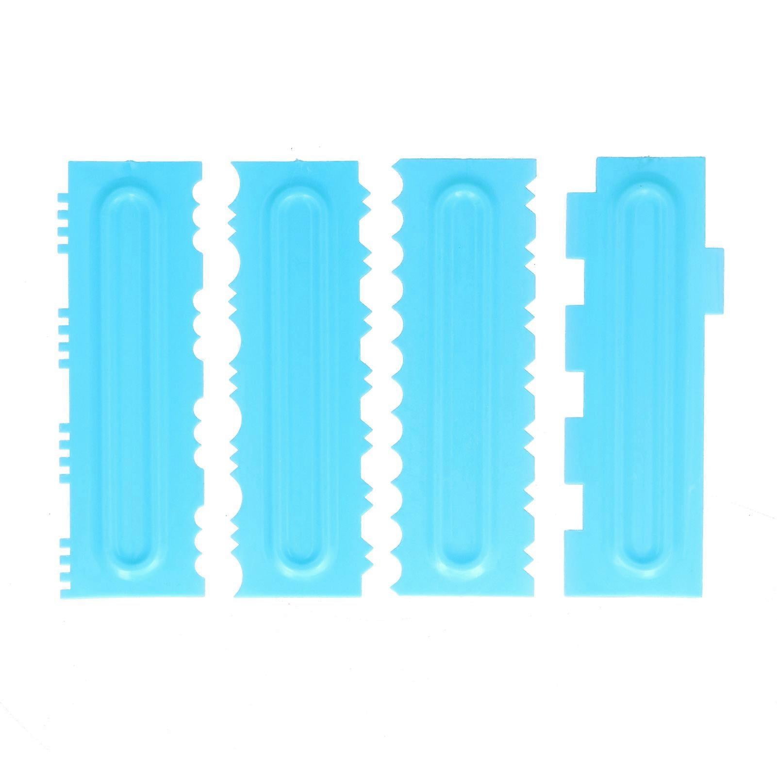 Cake Scraper Set of 4 Packs, Decorating Comb and Icing Smoother Tool ...