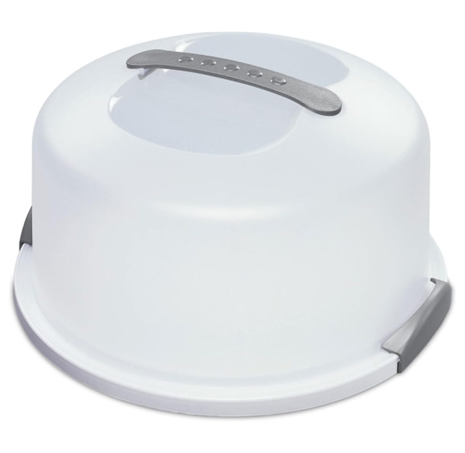 Cake Server Plastic Food Storage Container with Lid, Latches and Handle ...