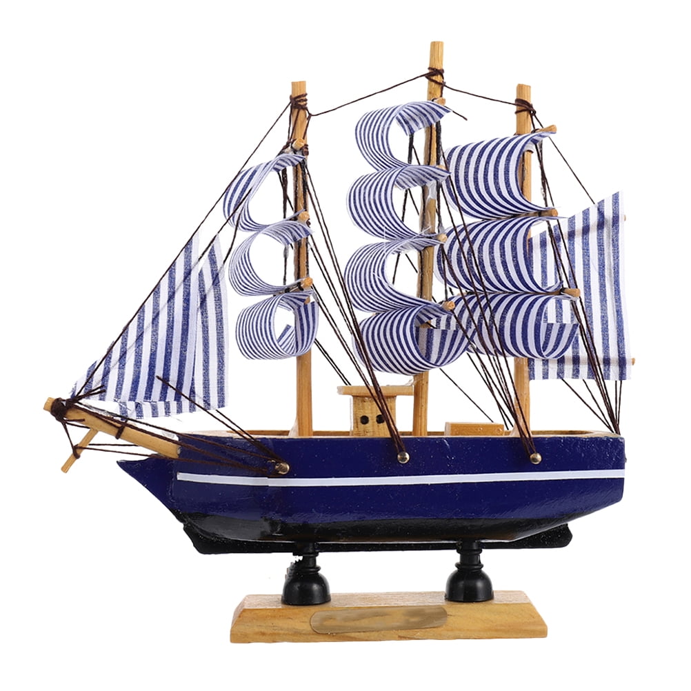 Cake Ship Party Model Boat Sailing Graduation Decor Nautical Wooden ...