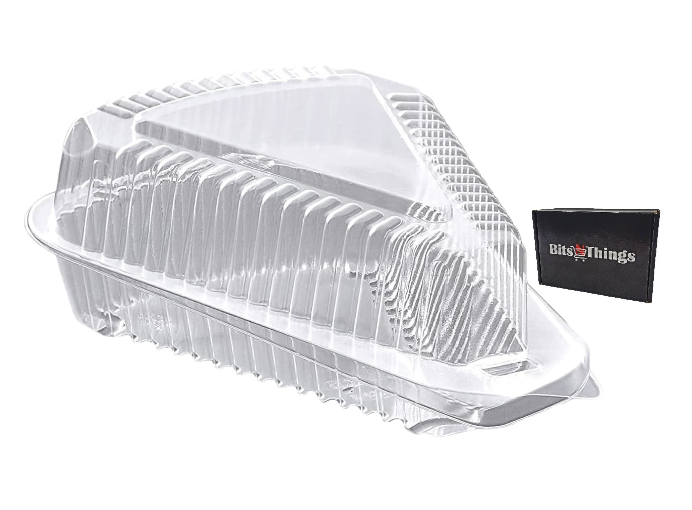 Cake Slice Plastic Containers with Lids | Single 5“ Clear Low Dome ...