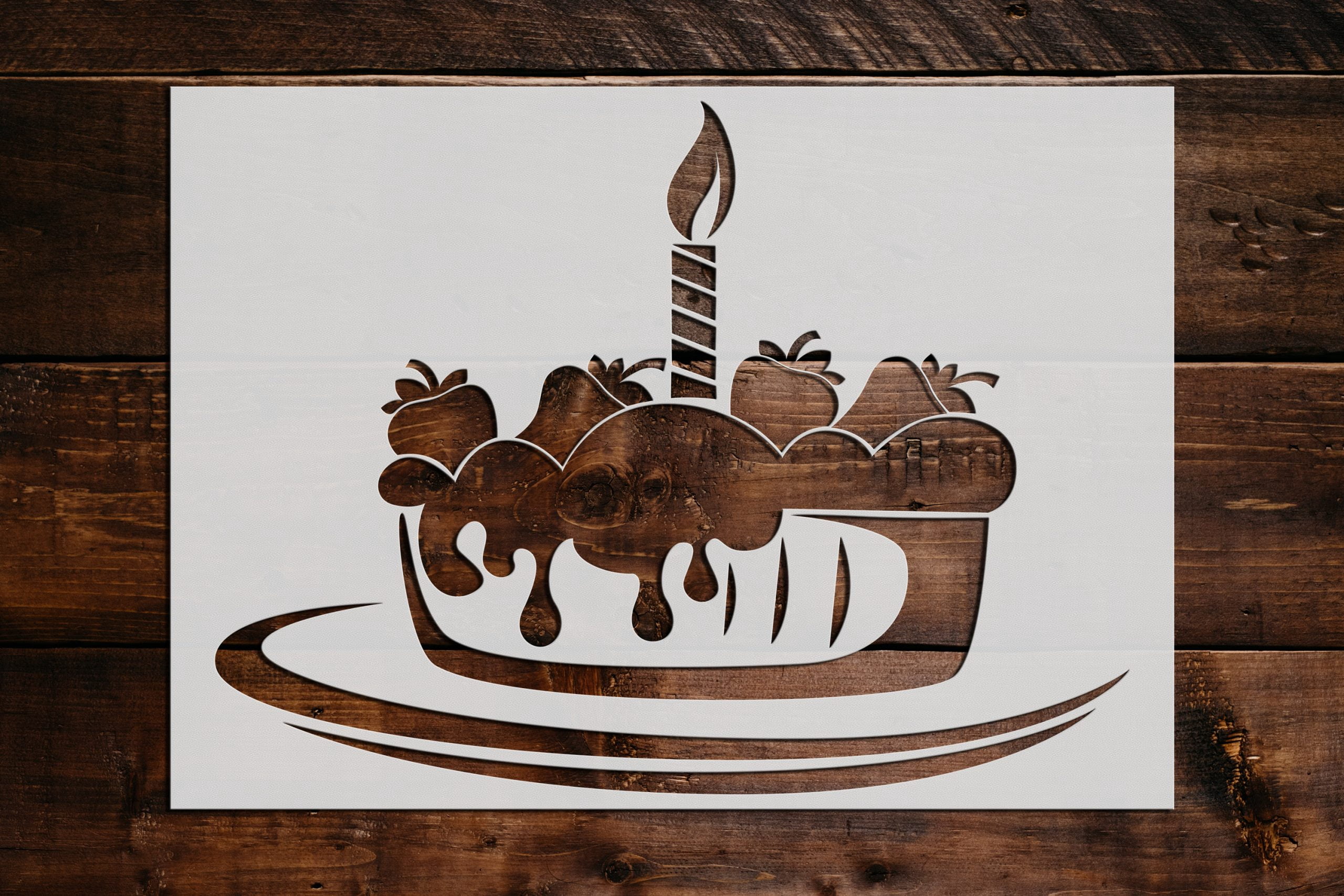 Cake Slice Stencil - Art and Wall Stencil (24