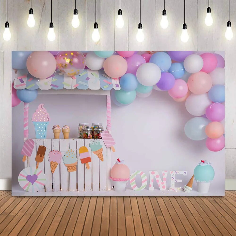Cake Smash Newborn Kids Portrait Photography Backdrop Boy Blue Birthday ...