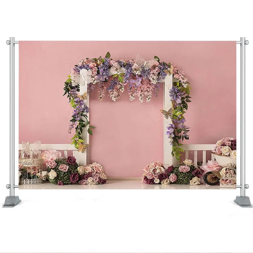 Cake Smash Photography Backdrops Newborn Frame Floral Photography ...