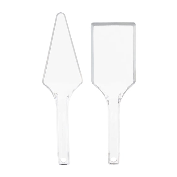 Way To Celebrate Clear Plastic Cake Spatula Set 2 Pieces Square and ...