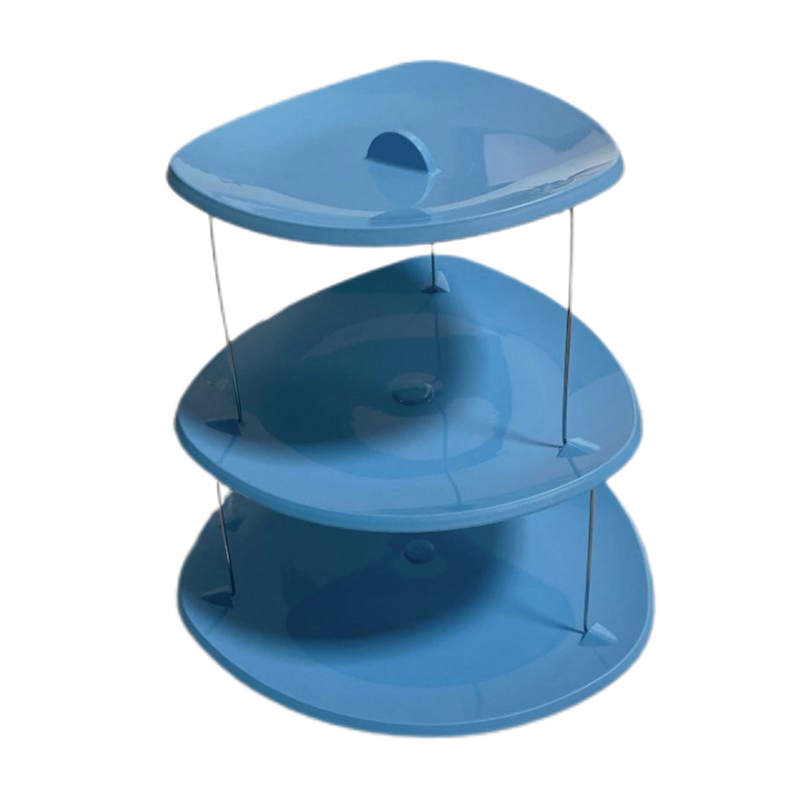 Cake Stand 3-Tier Folding Cupcake Stand Reusable Space-Saving Pastry ...