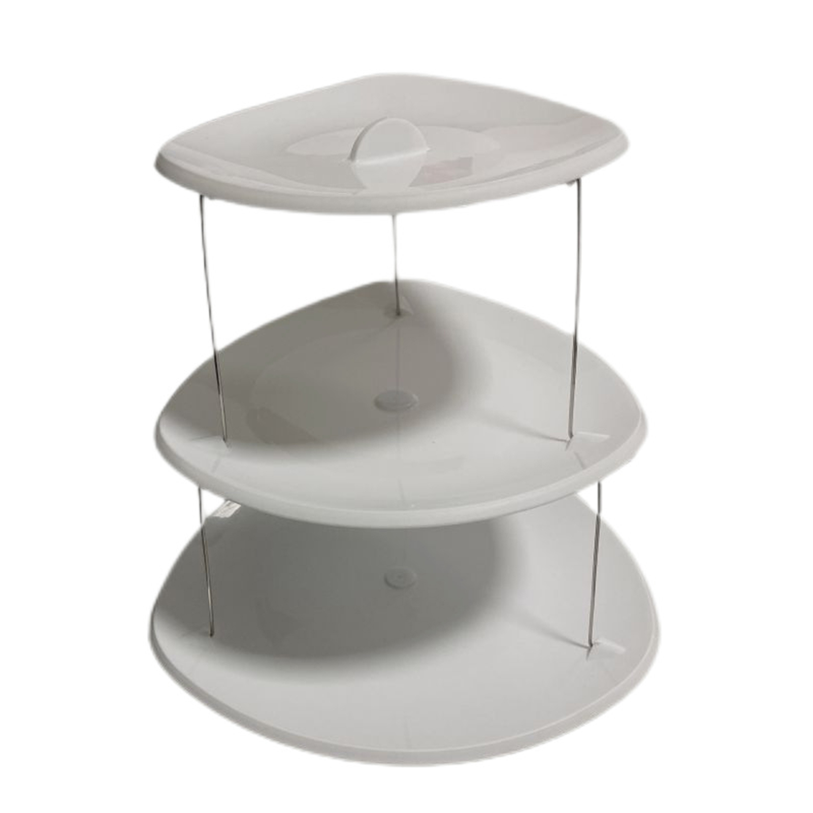 Cake Stand 3-Tier Folding Cupcake Stand Reusable Space-Saving Pastry ...