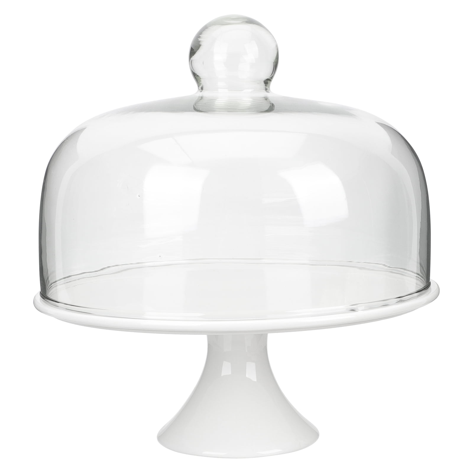 Cake Stand Dome Plate Dessert Display Tray Glass Cover Serving Lid ...
