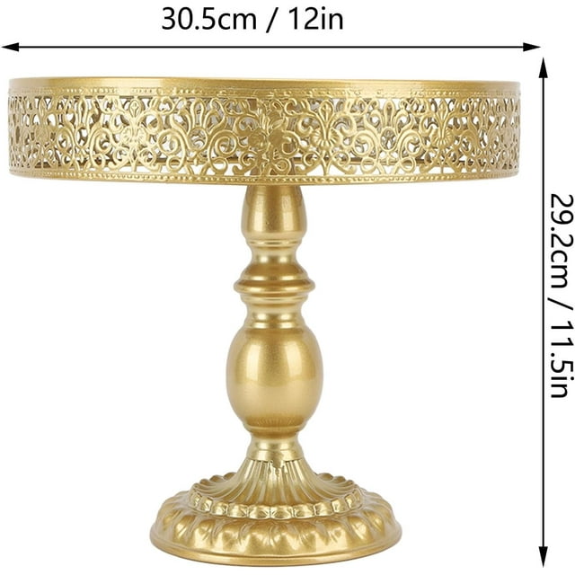 Cake Stand Gold, Metal Cake Stand, Round Metal Dessert Display Stand ...