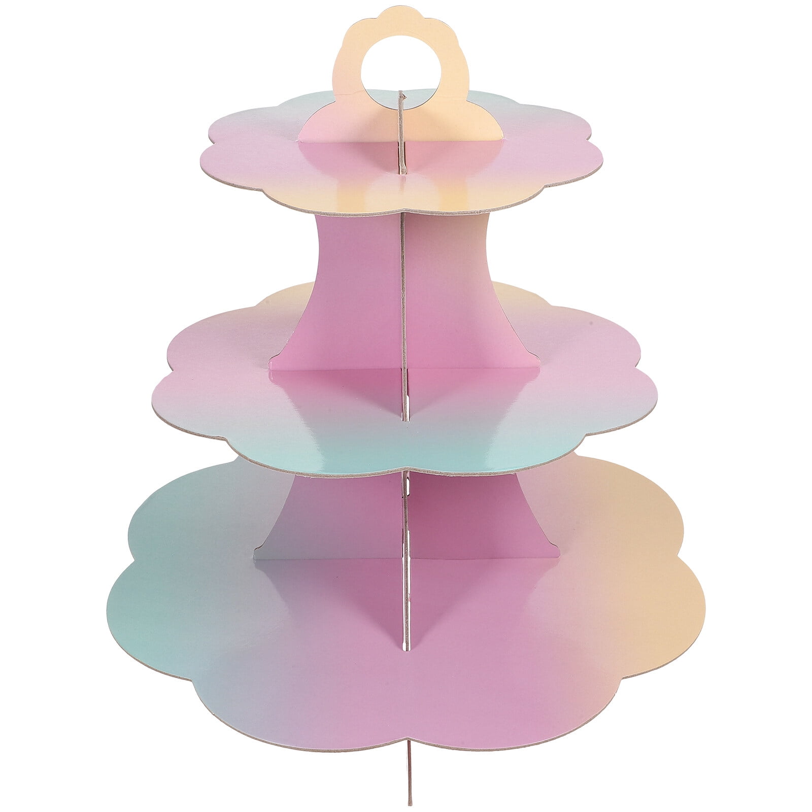 Cake Stand Multi-function Dessert Holder Rainbow Cake Stand 3 Tiered ...