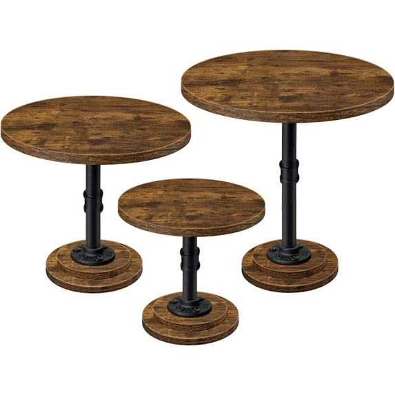 Cake Stand Rustic Industrial Wood Round Cupcake Stands Cake Stand Set ...
