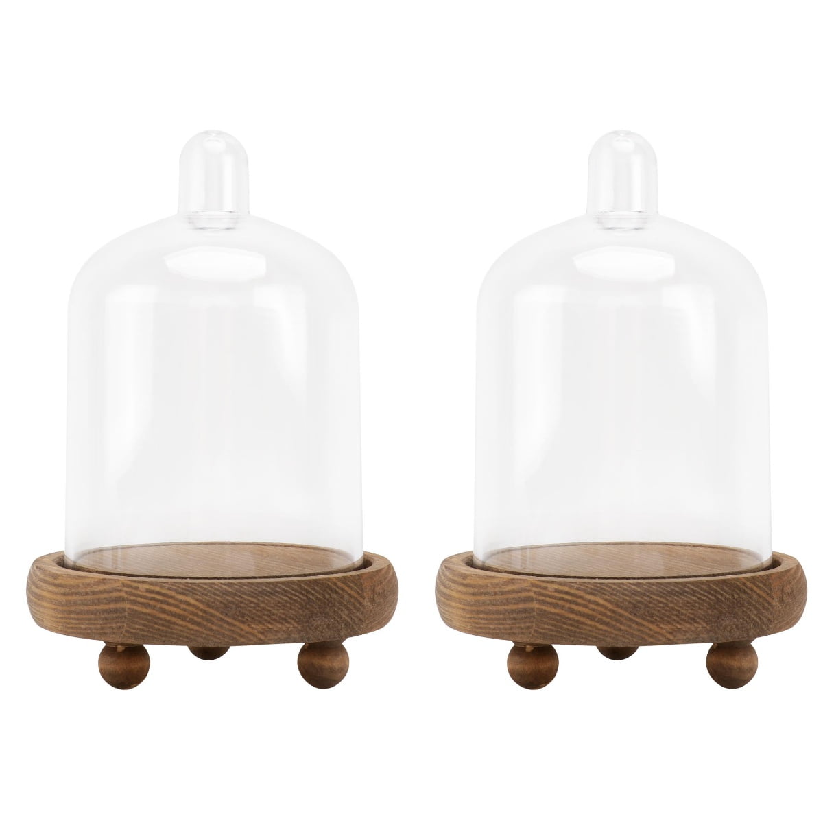 Cake Stand Serving Wooden Footed Plate Display Pudding Dome Cloche ...