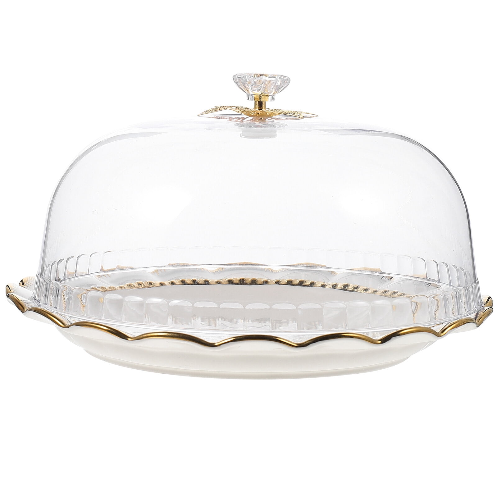 Cake Stand Tray Dessert Cover Serving Plate Dome Display Lid Ceramic ...