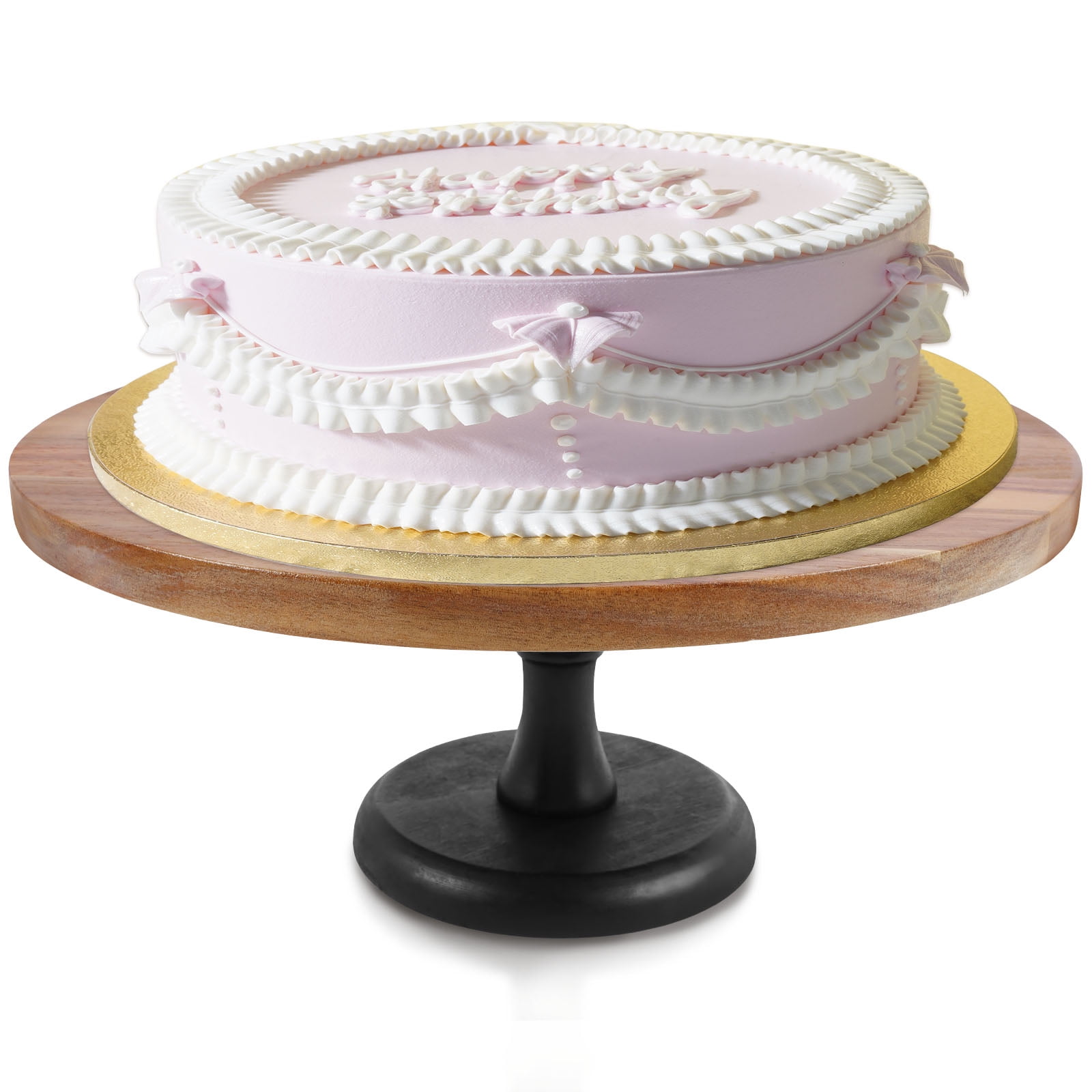 Cake Stand Wood Cake Plate Footed Cake Holder Multifunctional Cake ...